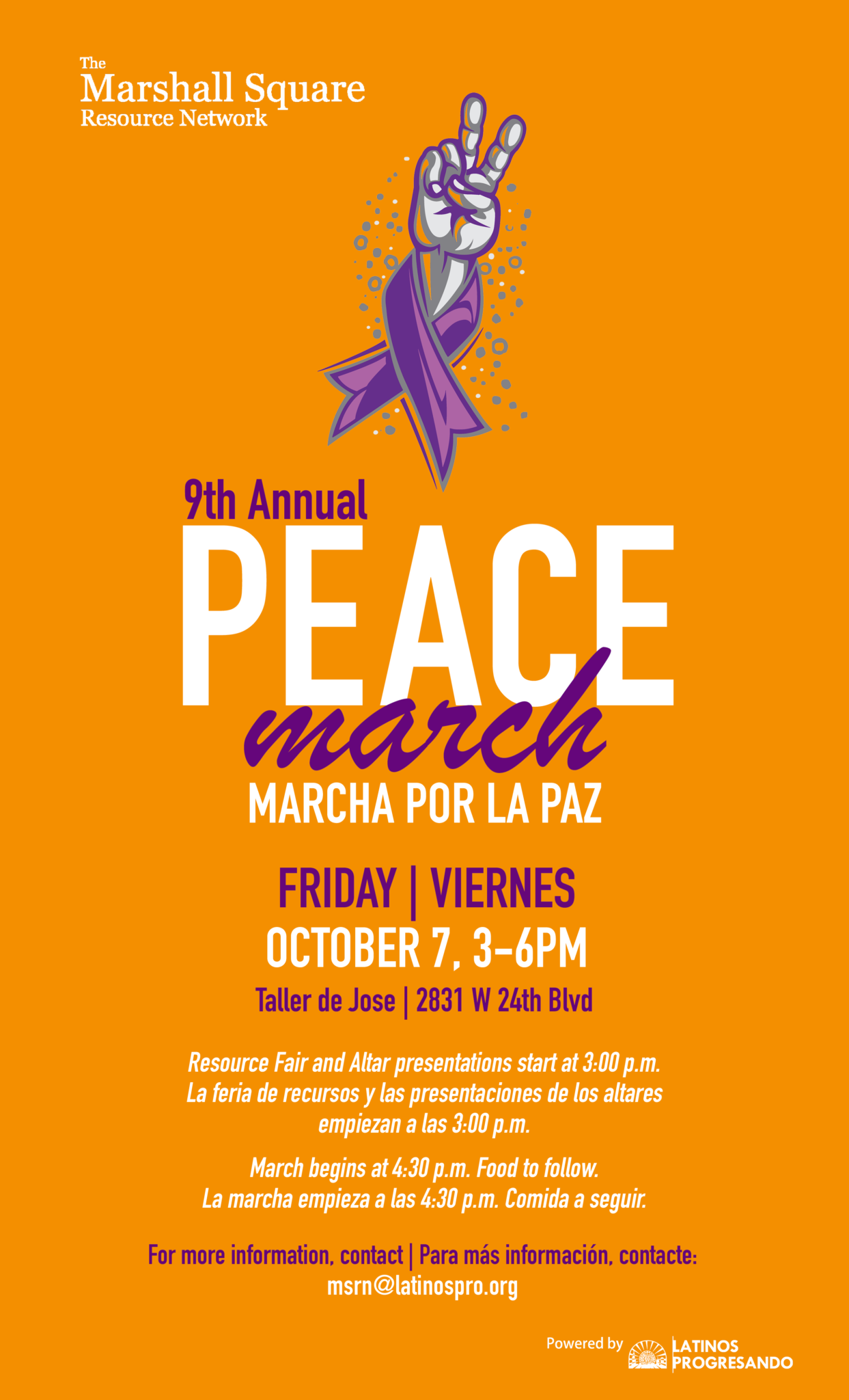 9th Annual MSRN Peace March - Latinos Progresando